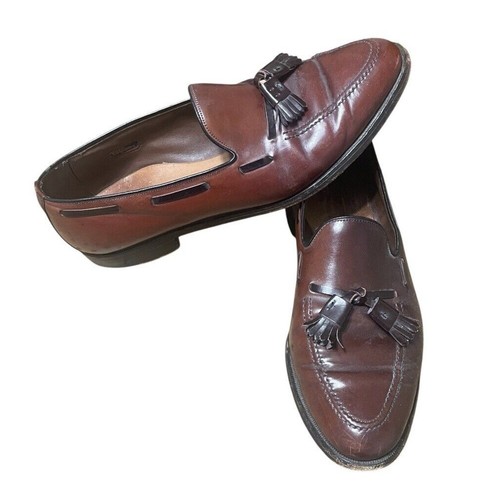 Allen Edmonds Grayson Shell Cordovan Leather Loafers USA Mahogany Size ...
