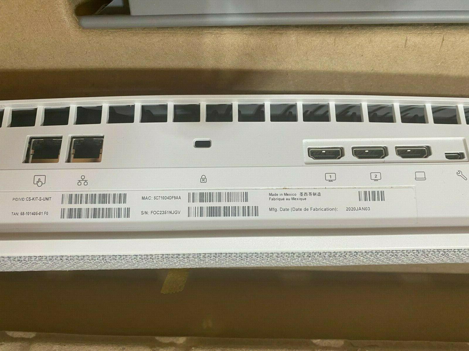 Cisco TTC7-23 Conference Webex Room Kit CS-KIT-S-UNIT | PID# 68-101405 ...