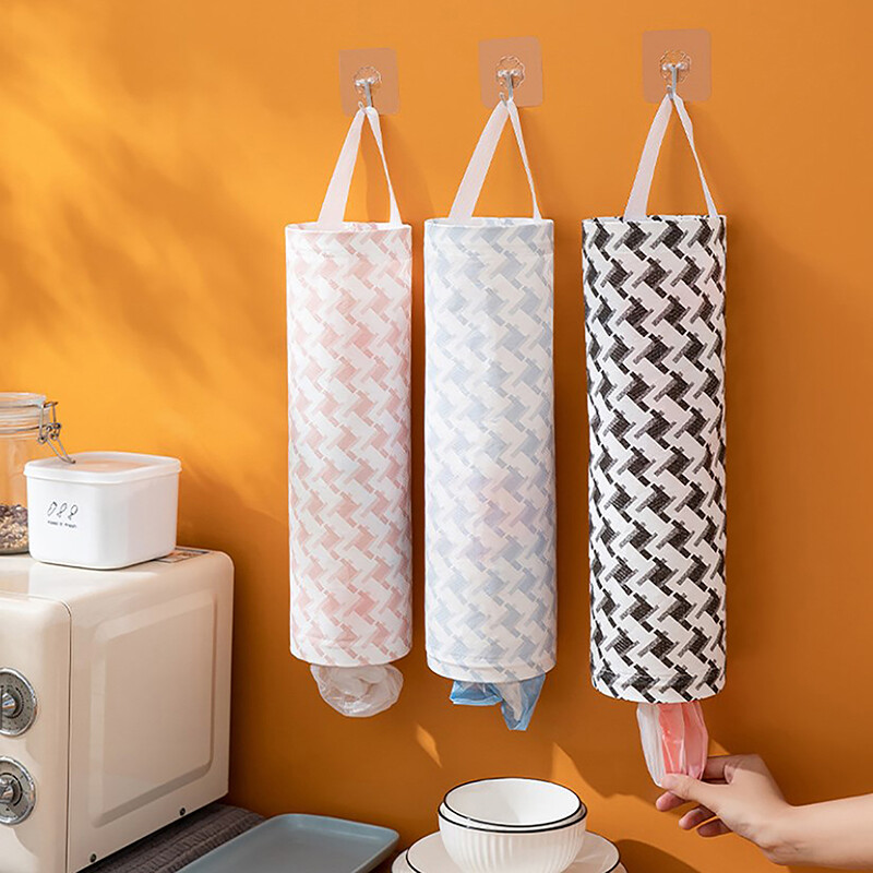 Home Trash Hanging Storage Plastic Bags Kitchen Organization Garbage ...