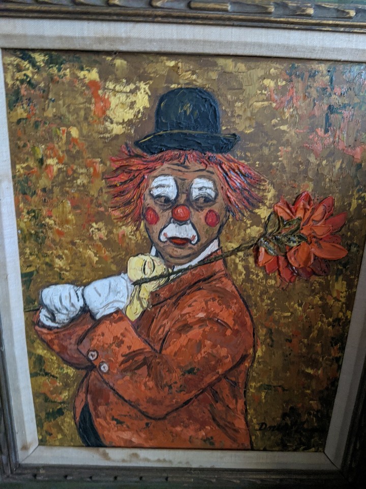 Clown Painting By Doris Adams, Tim Burton's High School Art Teacher | eBay