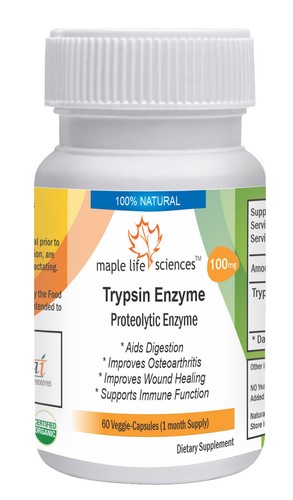 Trypsin : Proteolytic Enzyme Capsules High natural potency of Enzymes ...