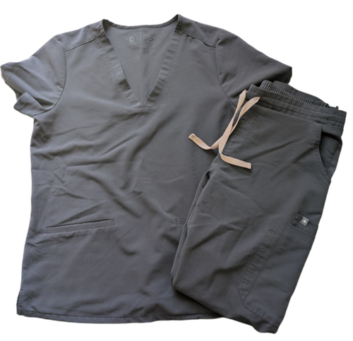 FIGS Scrub Set Dark Gray Technical Collection SMALL Top & Jogger Pants ...