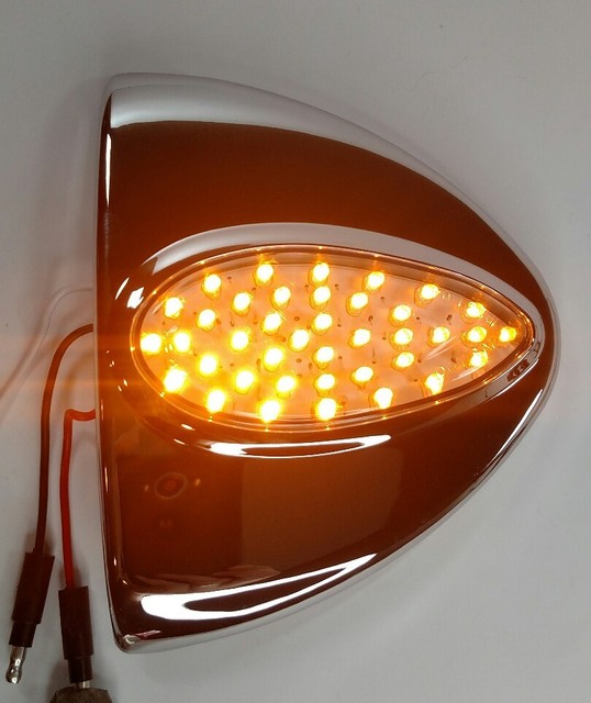 39 Amber LED Teardrop Headlight Turn Signal Light Cover F/ Peterbilt ...