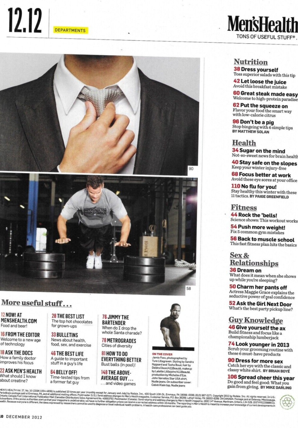 Men's Health Magazine Jamie Foxx Ultimate Cardio Plan Muscle Jimmie ...