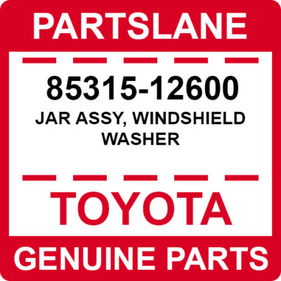 85315-12600 Toyota OEM Genuine JAR ASSY, WINDSHIELD WASHER | eBay