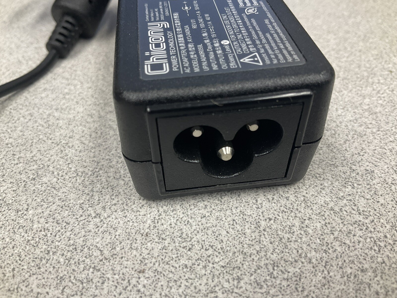 CHICONY A13-040N3A A040R067L Laptop AC Adapter - 19V 2.1A 40W - 3.0*1 ...
