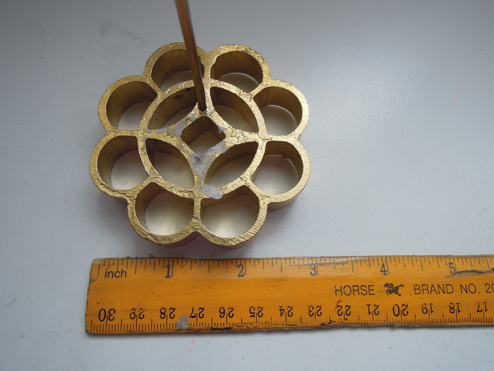 Rosette Cookies Patty Shell Banh Achu Murukku Vintage Brass Mold XL 7.5 ...