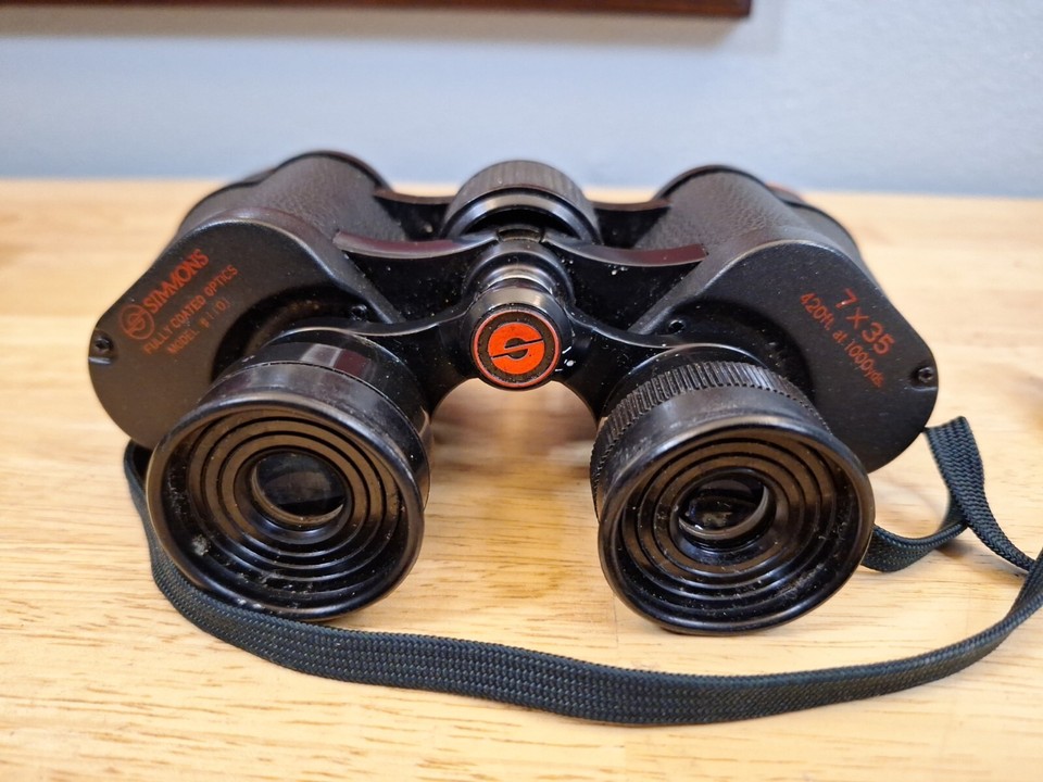 Simmons Red Line Binoculars w/ Bag, Model 1101 - 7x35 - 420 ft @ 1000 ...