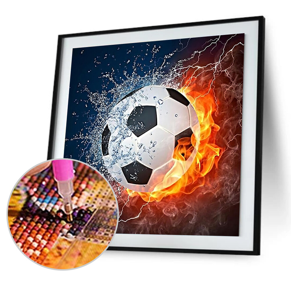 Football DIY Full Round Rhinestones 5D Diamond Painting Embroidery Kits ...