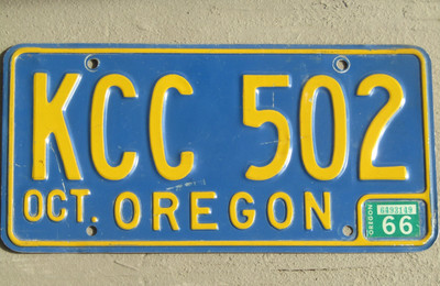 expired 1966 Oregon License Plate KCC 502 (3+ years old) | eBay