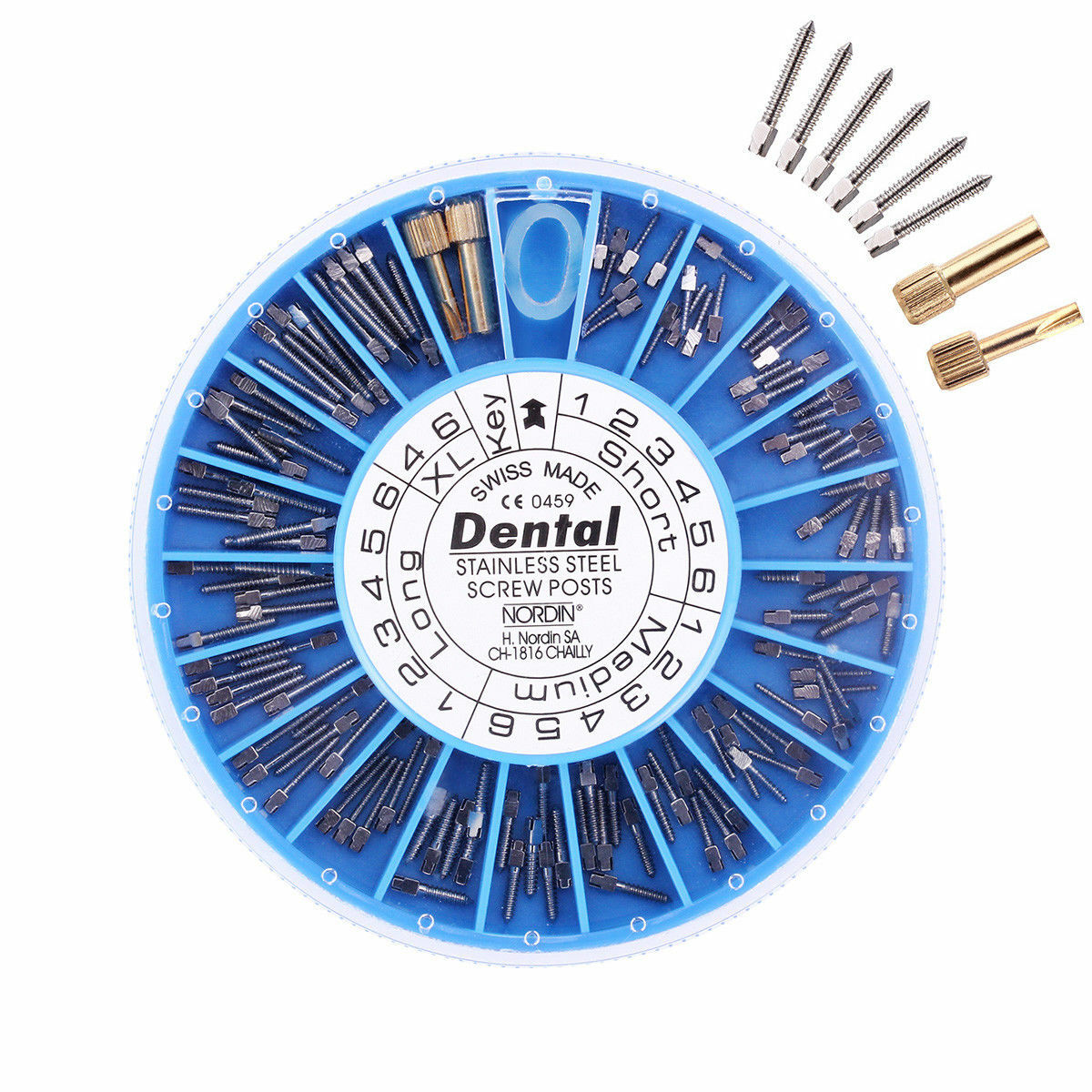 120 Pcs Dental Enododontic Root Canal Conical Screw Posts Kits ...