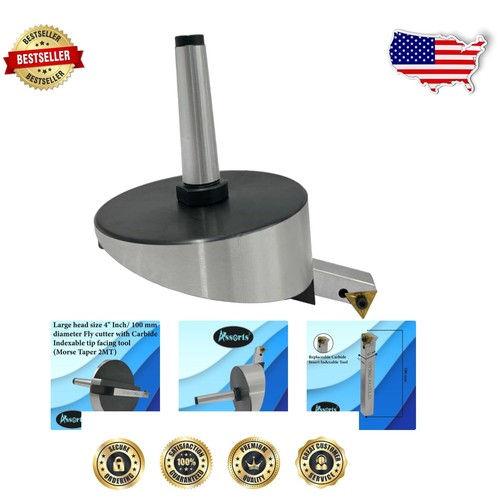 2-Piece 4" Fly Cutter with Carbide Holder - Perfect for Lathe & Milling ...