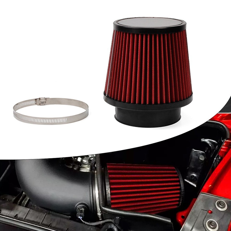 4IN 100mm Performance High Flow Cold Air Intake Cone Replacement Dry ...