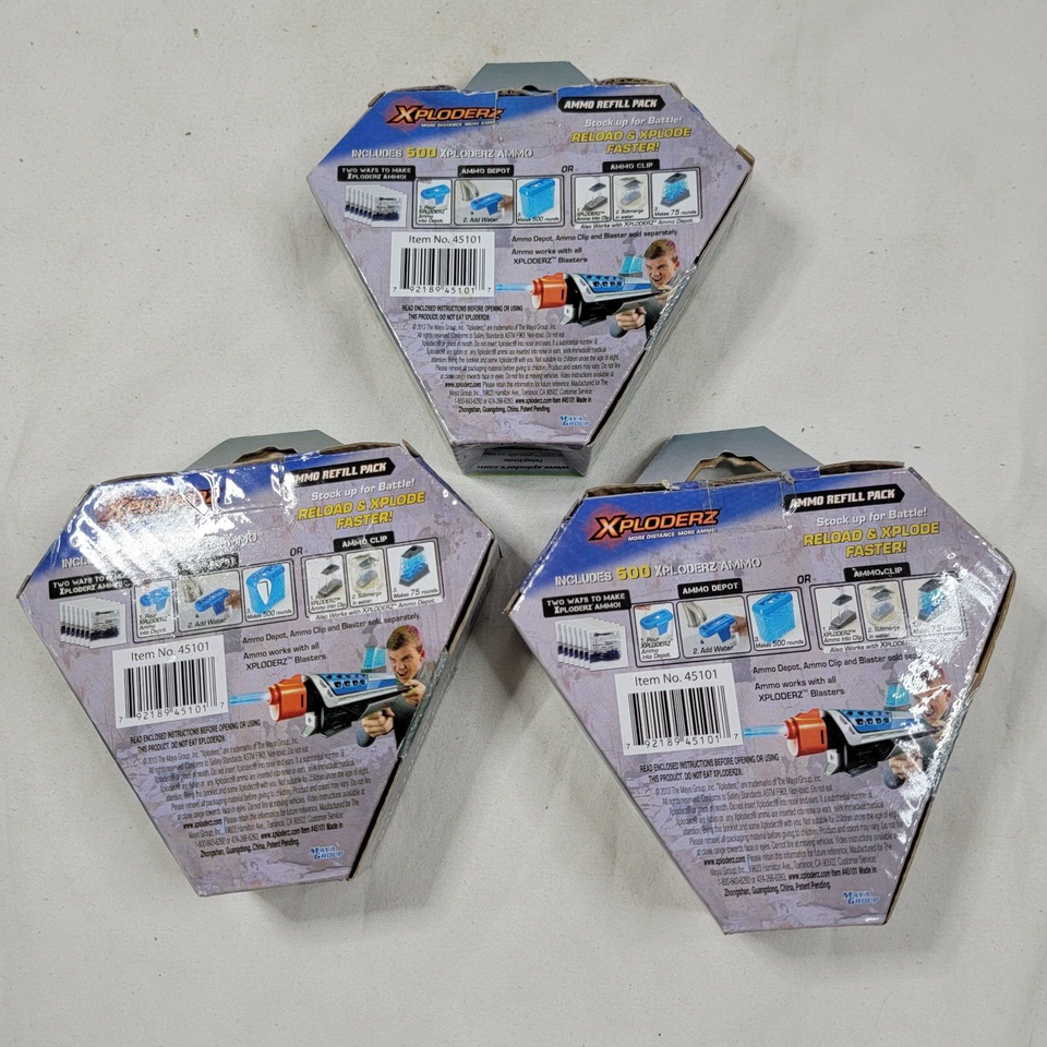 Xploderz 3 Ammo Refill Pack 500 Count Brand New Sealed 1500 Total | eBay