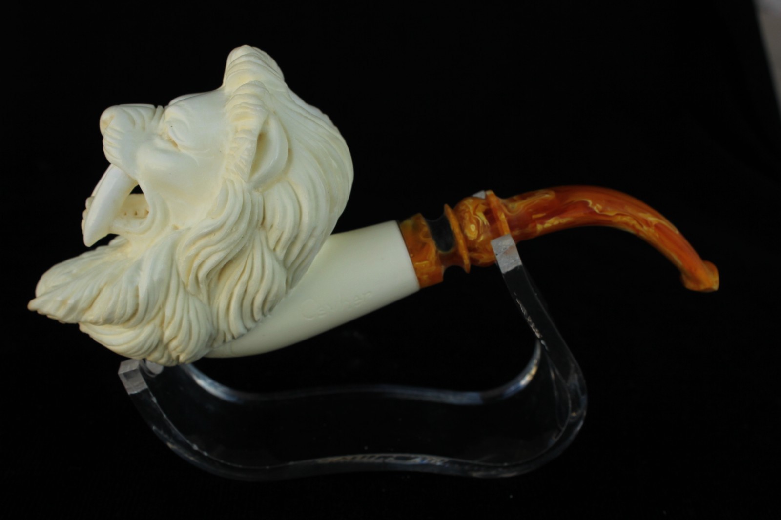 TIGER Block Meerschaum Smoking Tobacco Pipe Pipa Pfeife + CASE AGV-C08 ...