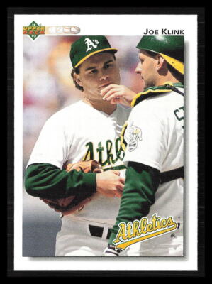 Joe Klink 1992 Upper Deck #530 Oakland Athletics | eBay