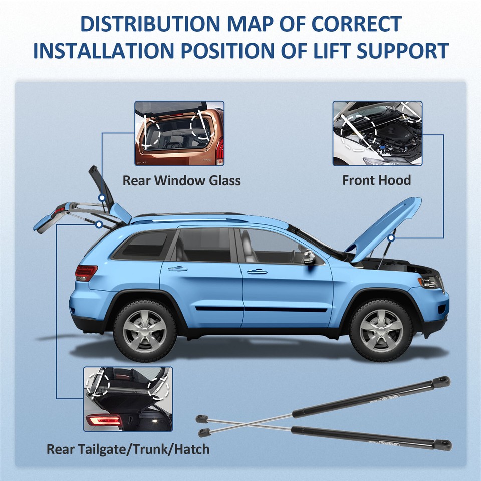 For 2013-2015 Mitsubishi Outlander Sport 2 Pcs Rear Liftgate Lift ...