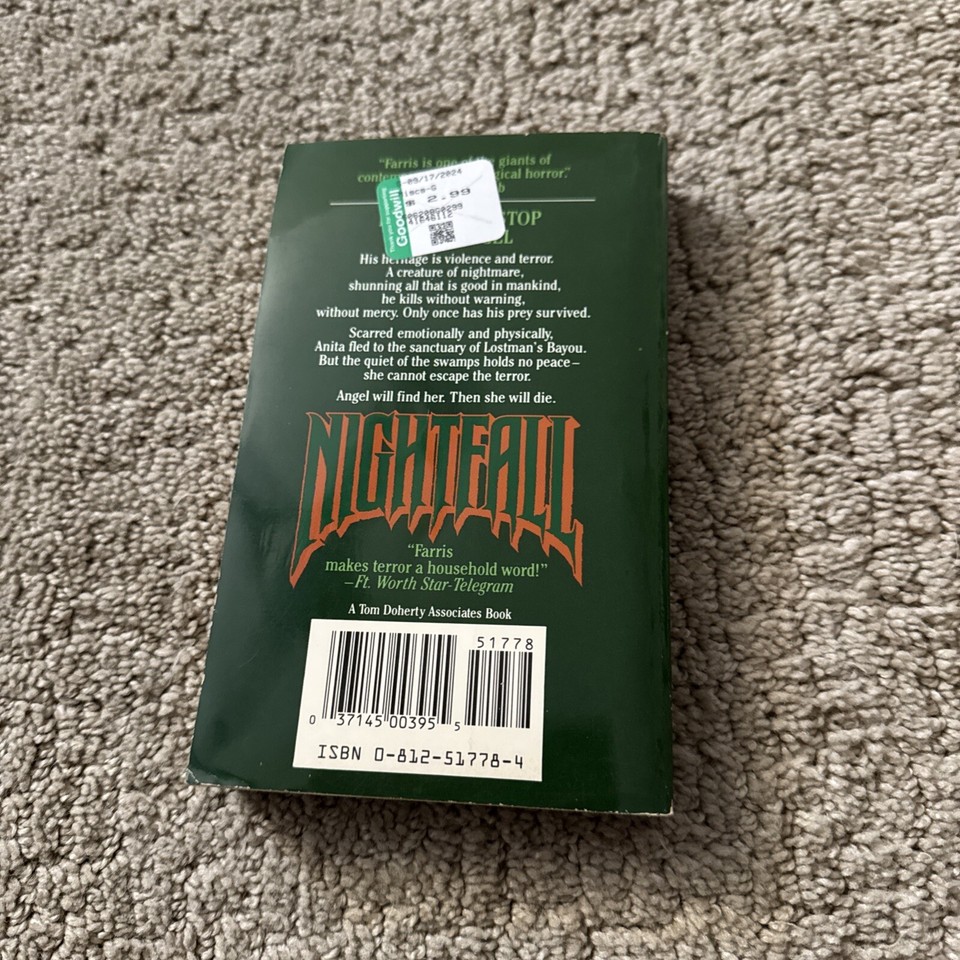 Nightfall by John Farris 1987 Tor Horror 1st Printing Paperback | eBay