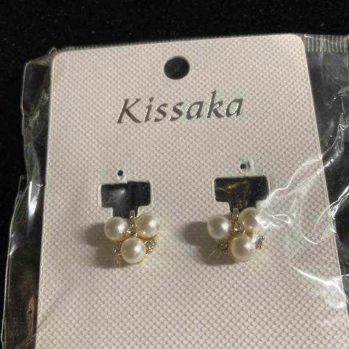 kissaka faux pearl crystal clip on earrings b100 | eBay