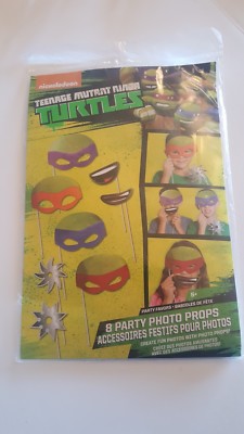 Teenage Mutant Ninja Turtles TMNT Party Photo Booth Props 8 Piece Set ...