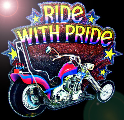 70s Chopper Easy Rider Harley Davidson Motorcycle gay pride Vtg T-shirt ...