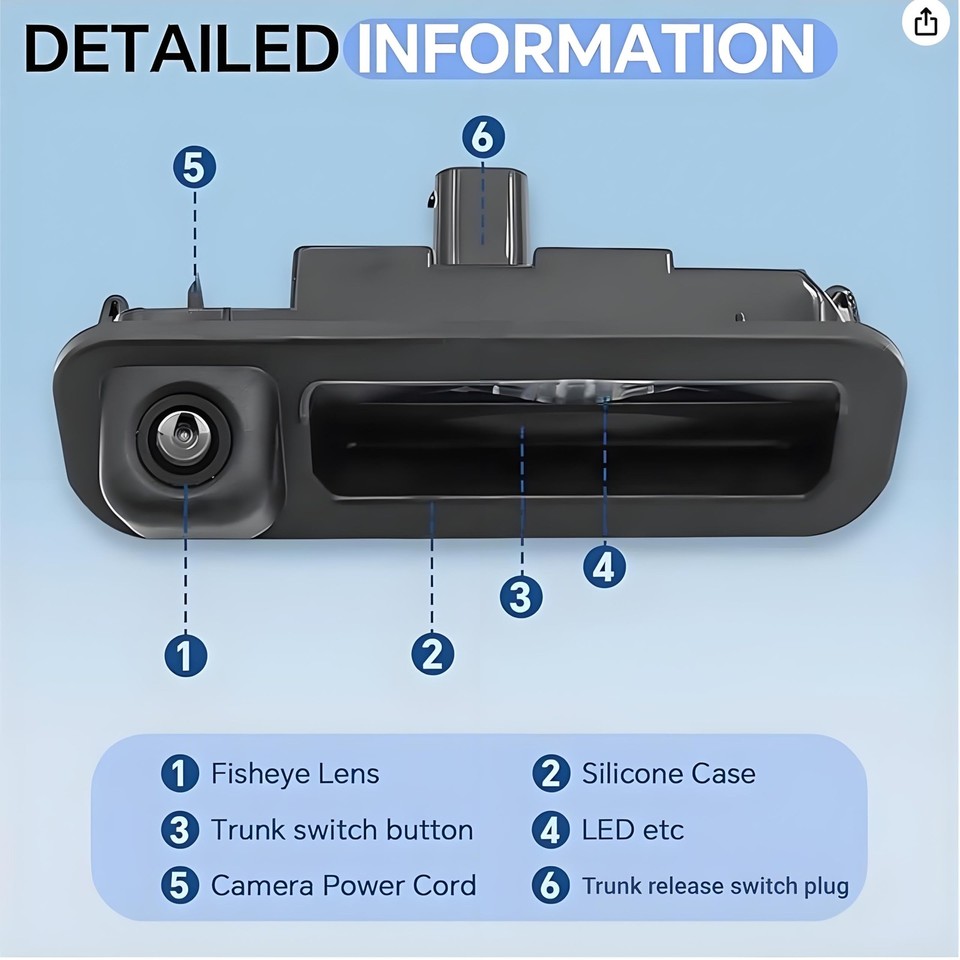 Rear View , Backup for Ford Focus 2012 2013 2014, 480p HD, 170 Wide ...