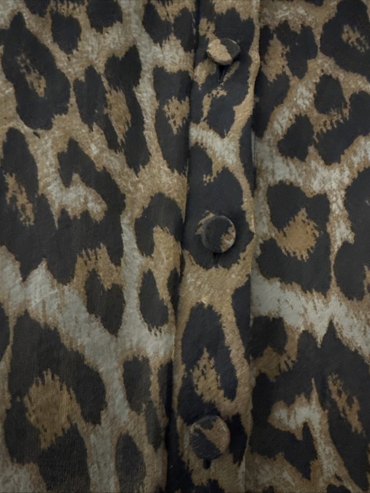 Ladies Zara Leopard Print Blouse Size XL | eBay UK