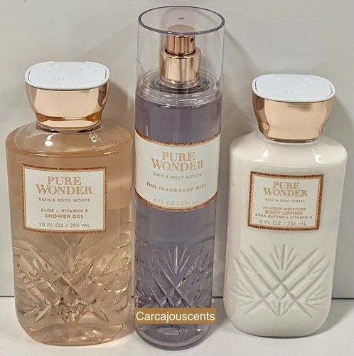 Bath & Body Works Pure Wonder Shower Gel Body Lotion Fragrance Mist ...