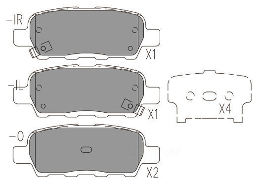 Disc Brake Pad Set-Dash4 Pads Rear Dash 4 Brake MD905 for sale online ...