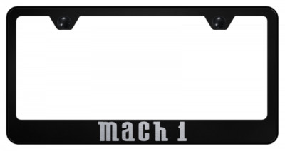 Ford Mach 1 Black Laser Etched Logo License Plate Frame Official ...