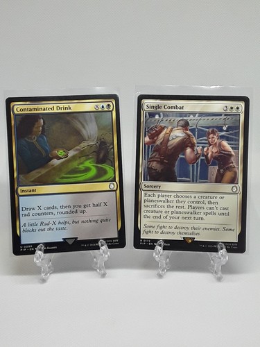 MTG UB Fallout Single Combat R0172-Contaminated Drink U0099 2 Card Lot ...