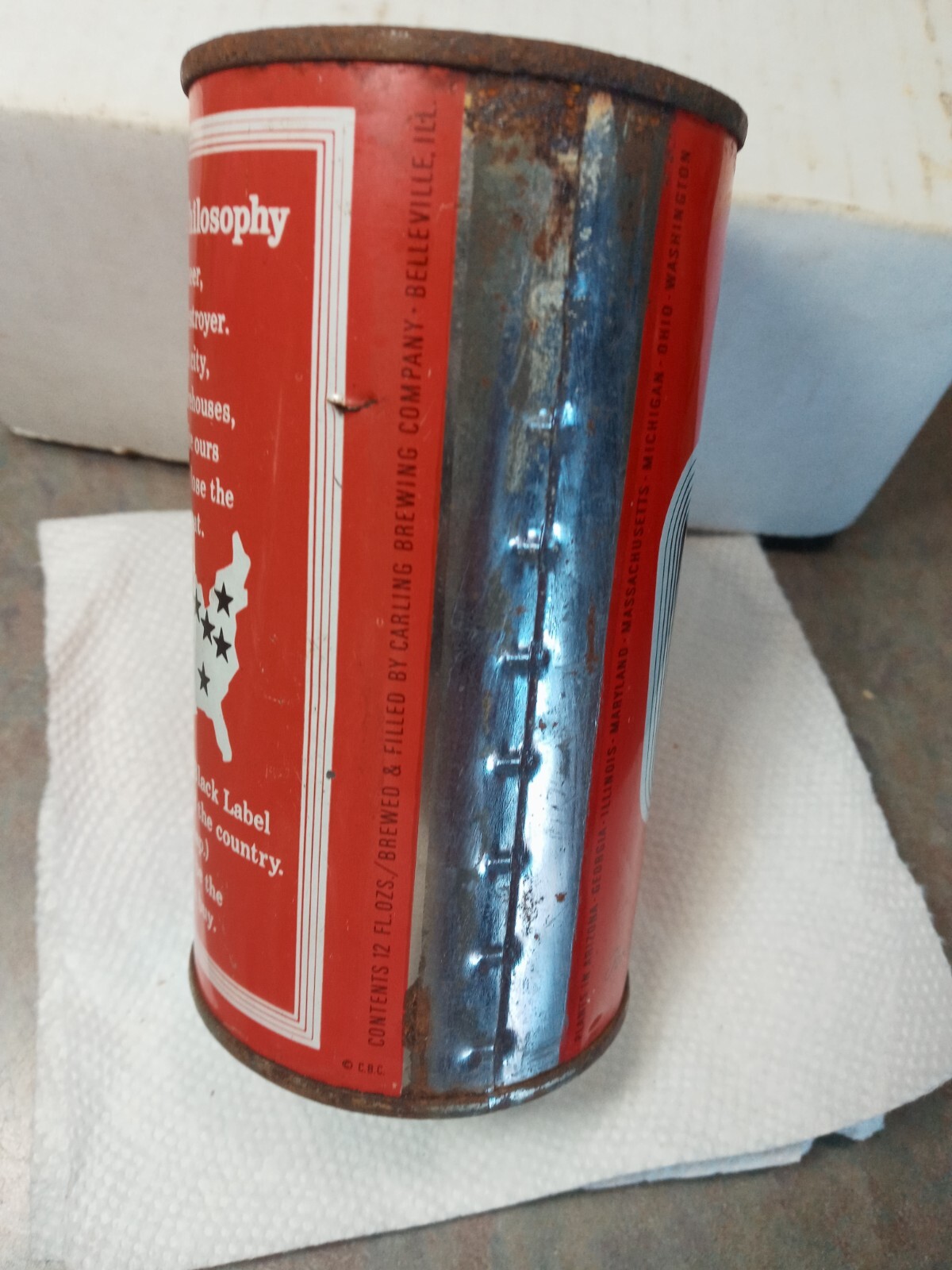 Black Label Carling flat top beer can EMPTY CAN | eBay