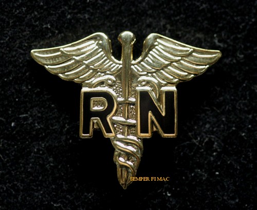 Collectibles Militaria RN REGISTERED NURSE LAPEL HAT PIN CADUCEUS ...