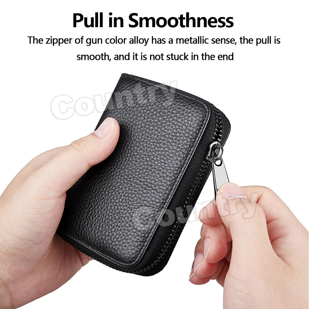 Men's Credit Card Holder Leather Wallet Business Case Slim ID Purse 22 ...