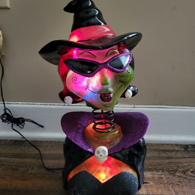 Halloween Witch Bobblehead LED Lamp 12.6" Halloween Light 2006 | eBay