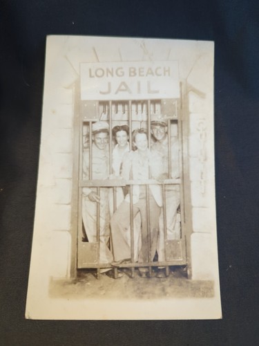 Vintage Real Photo Postcard Long Beach Jail Comical Unposted | eBay