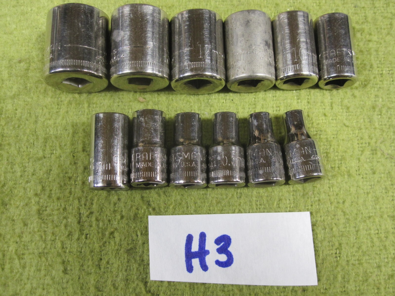 Vintage Craftsman 1/4" Drive 6pt Metric 12pc Socket Set Made in USA | eBay