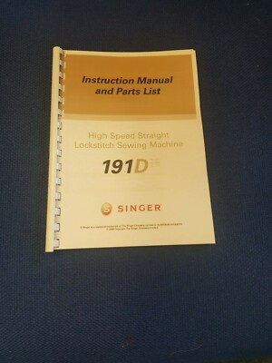 Singer 191D Sewing Machine Instruction Manual printed in A4 or A5 | eBay UK