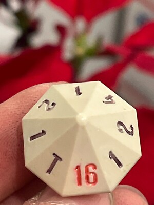 RARE vintage Armory d16 light gray w/ black rpg ad&d dice 031423eCH | eBay