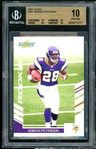 Adrian Peterson Rookie Card 2007 Score #341 (PRISTINE) BGS 10 | eBay