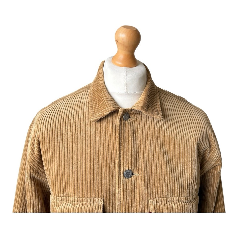 Levis Corduroy Overshirt Cord Shacket Quilted Jacket Brown Ofarrel Size ...