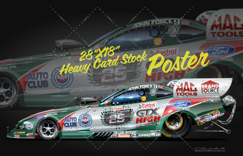 John Force Celebrating 25 Years 2010 Mustang Funny Car Poster-Banner Print-111 | eBay