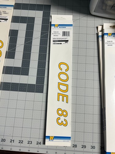 Walthers 948-0803 HO Code 83 Nickel Silver #6 Left Hand Switch Turnout ...