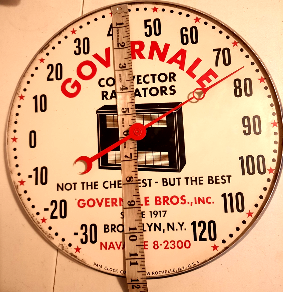 Vintage OLD Thermometer Governale convector radiators. Since 1917 ...