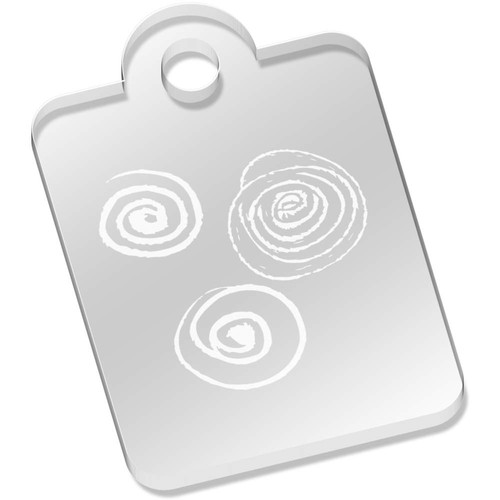 'Spiral Pattern' Laser-Engraved Clear Acrylic Keyring / Keychain ...