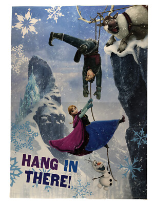 HANG IN THERE Frozen 2 Disney Pixar Poster 14.5"x20.5" Sven Kristoff ...