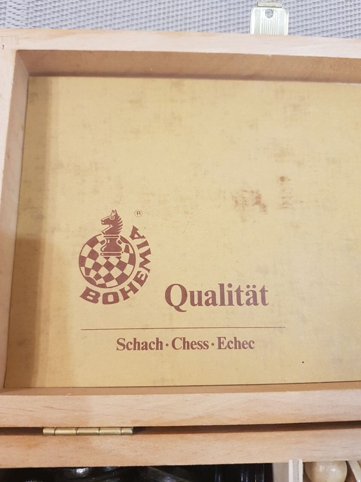 Rare Bohemia Chess Set in original box KH9cm-3,5inch circa 1960t | eBay