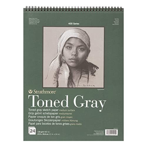 Strathmore Gray Drawing 400 Series Toned Sketch Pad 11X14 24 Sheets | eBay