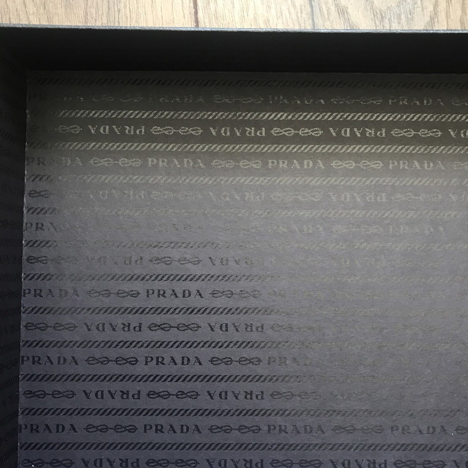 PRADA Navy Blue Embossed Gift Box (35x21x13 cm) | eBay UK