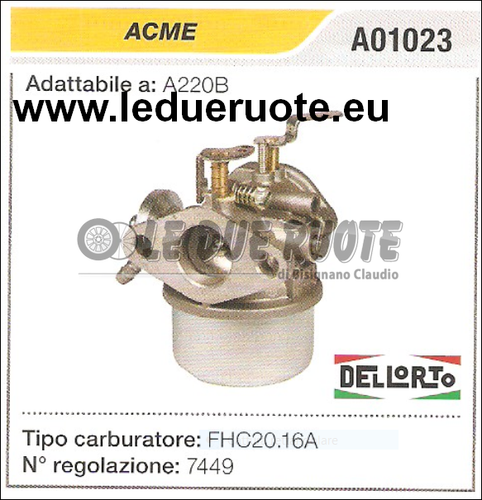 A01023 Carburateur À Cuve FHC20.16A Acme A220B De Orto | eBay